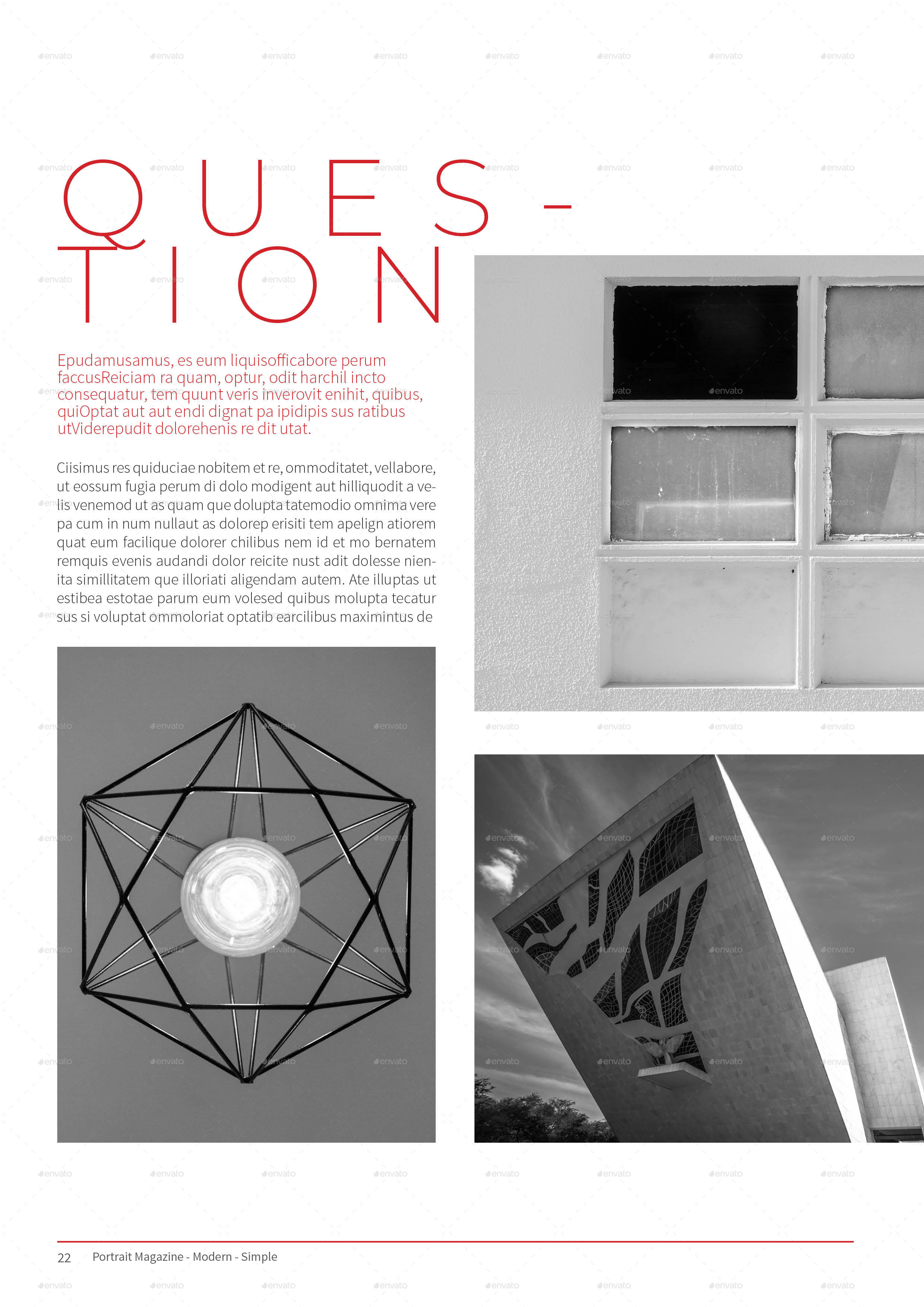 Question Magazine Template, Print Templates | GraphicRiver