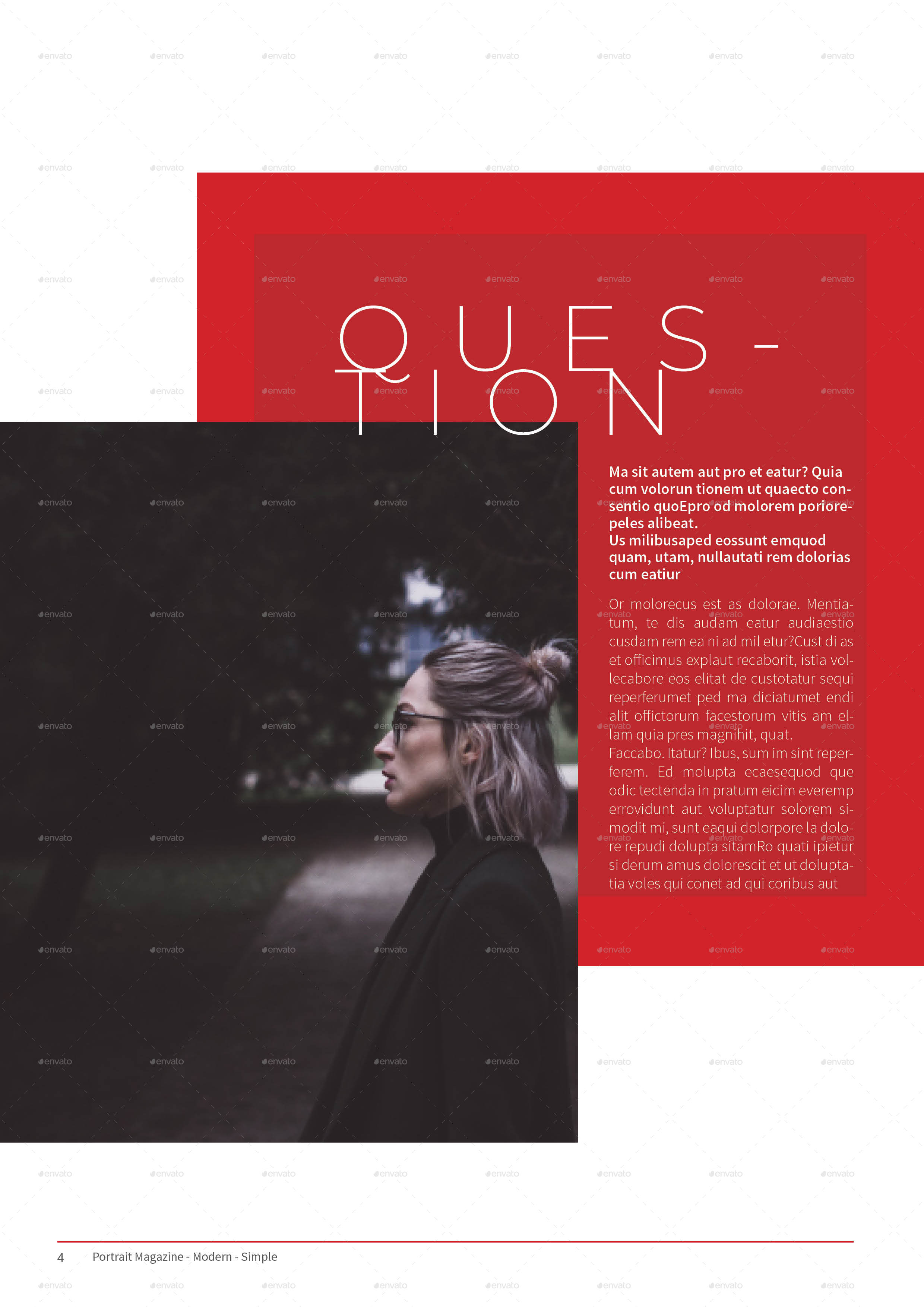 Question Magazine Template, Print Templates | GraphicRiver