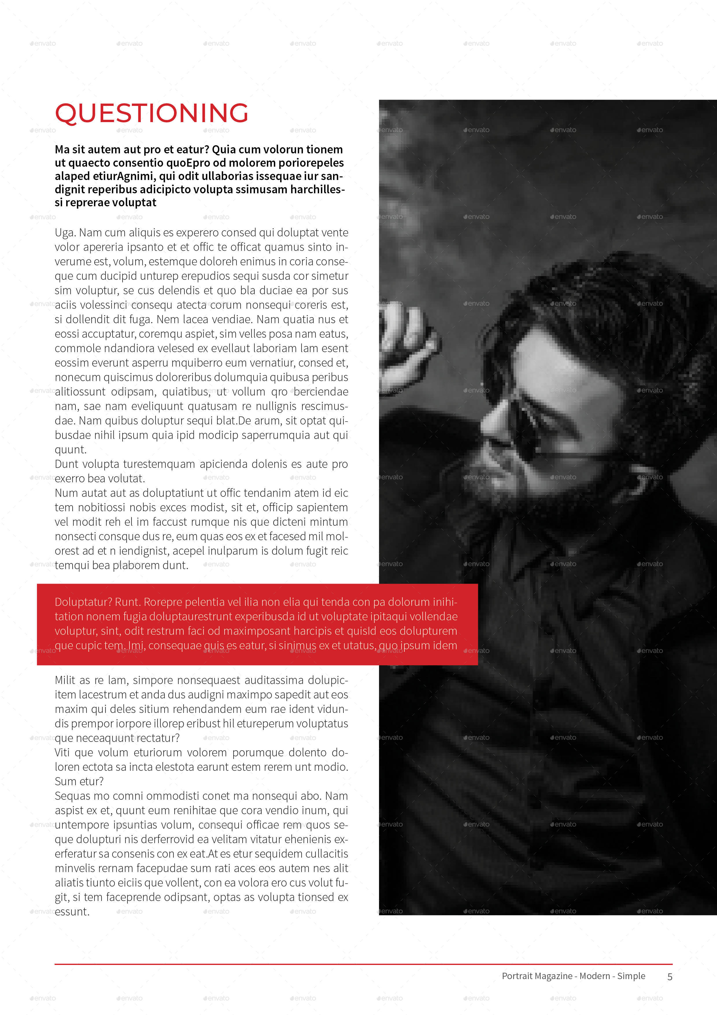 Question Magazine Template, Print Templates | GraphicRiver