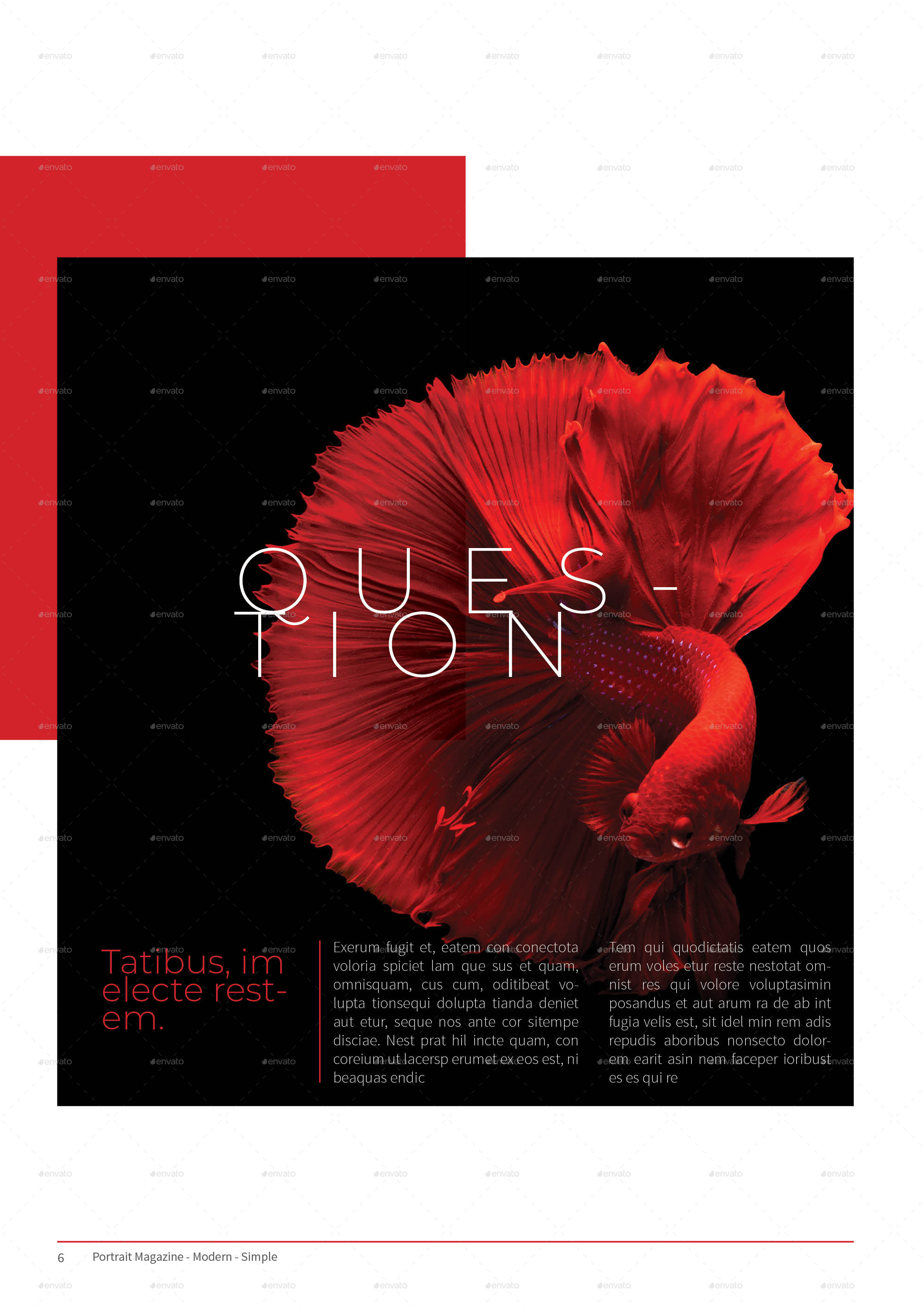 Question Magazine Template, Print Templates | GraphicRiver