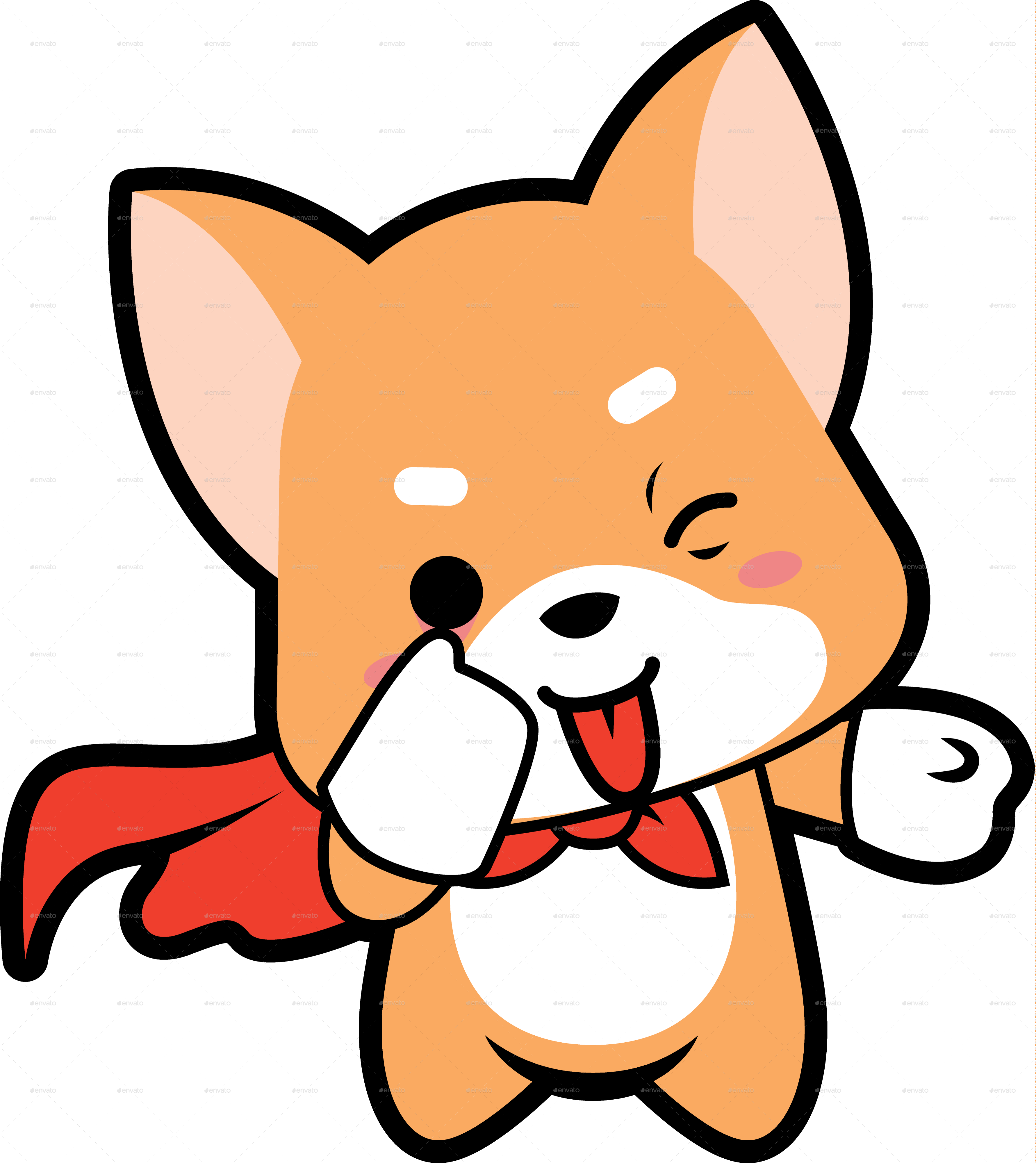 15 Expression Super Dogeh Mascot, Vectors | GraphicRiver