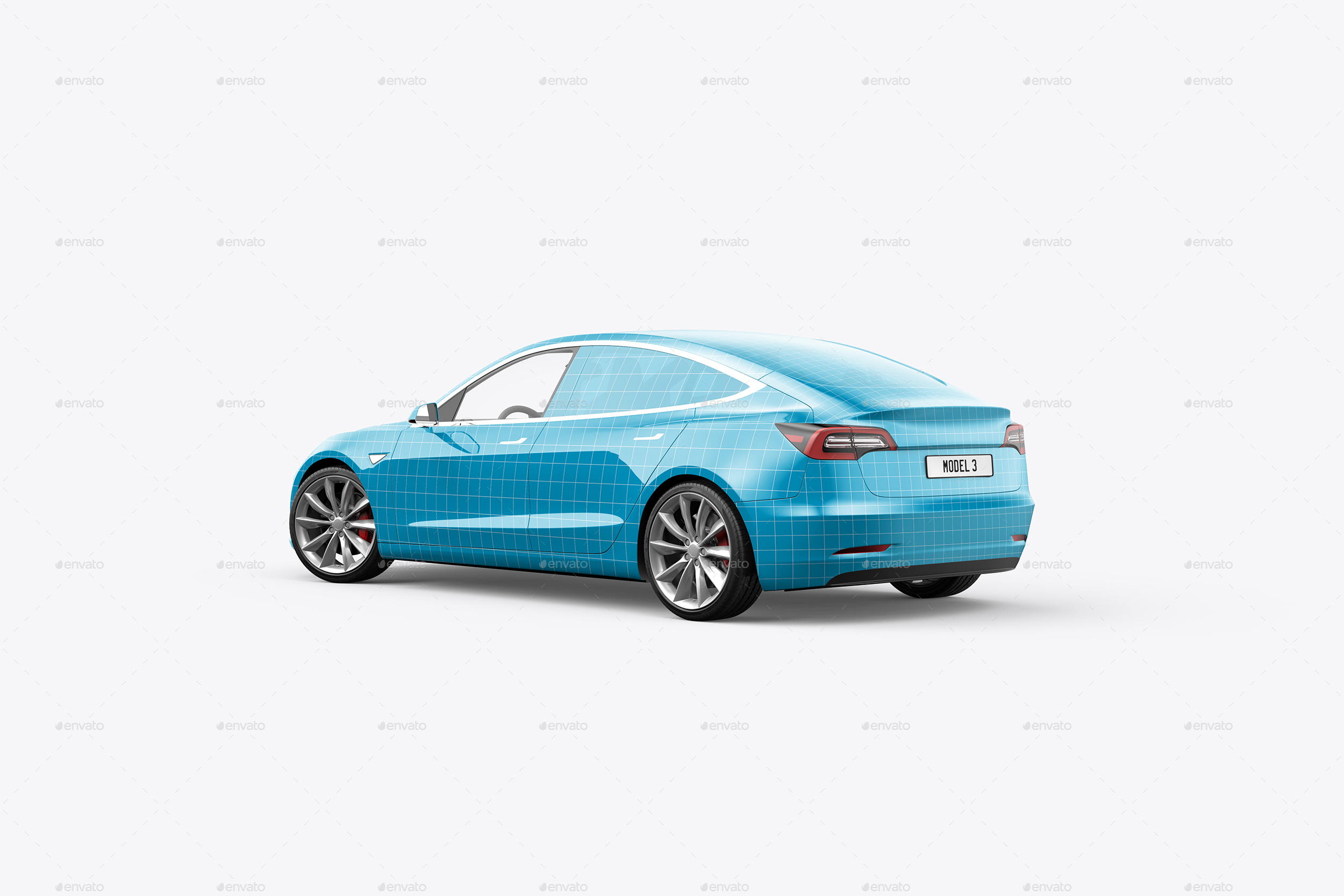 Model 3 Electric Car Mockup, Graphics | GraphicRiver