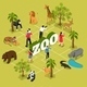 Zoo Isometric Flowchart, Vectors | GraphicRiver