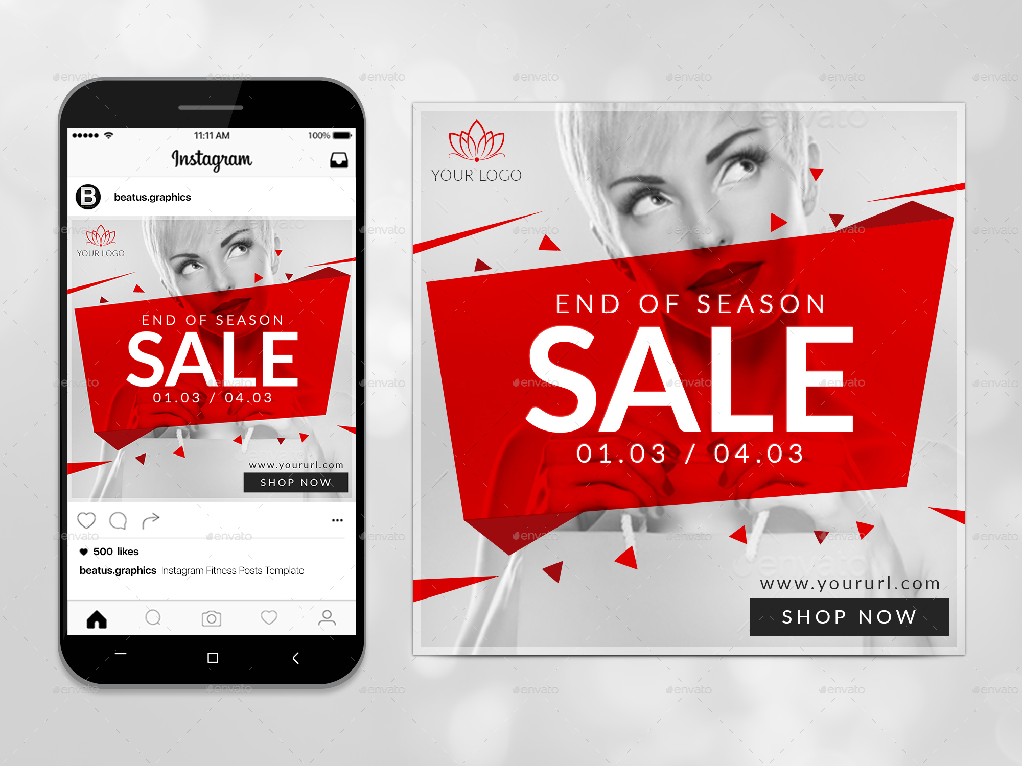 Instagram Sale Posts by BeatusGraphics | GraphicRiver