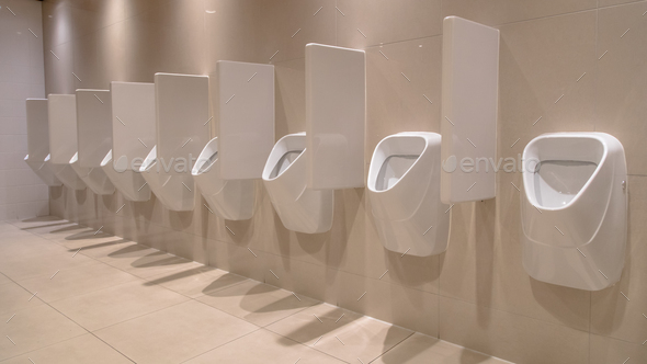 Row of modern Urinals Stock Photo by CreativeNature_nl | PhotoDune