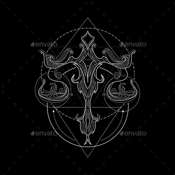 Zodiac Sacred Geometry Style, Vectors | GraphicRiver
