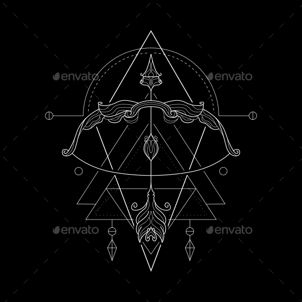Zodiac Sacred Geometry Style, Vectors | GraphicRiver