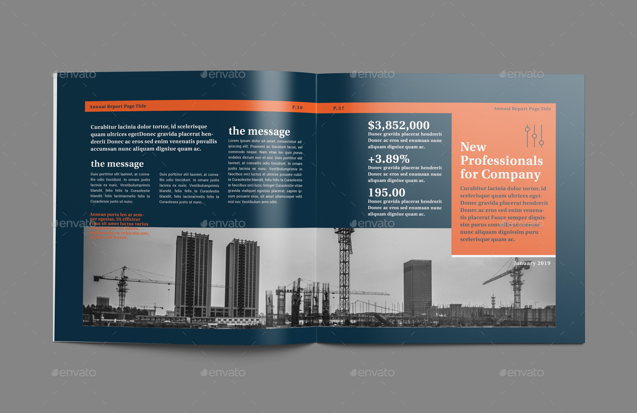 Square Annual Report, Print Templates | GraphicRiver