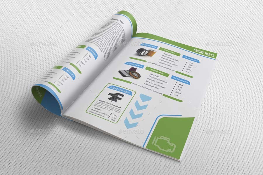 Auto Parts Catalog Brochure Bundle Template Vol.3, Print Templates