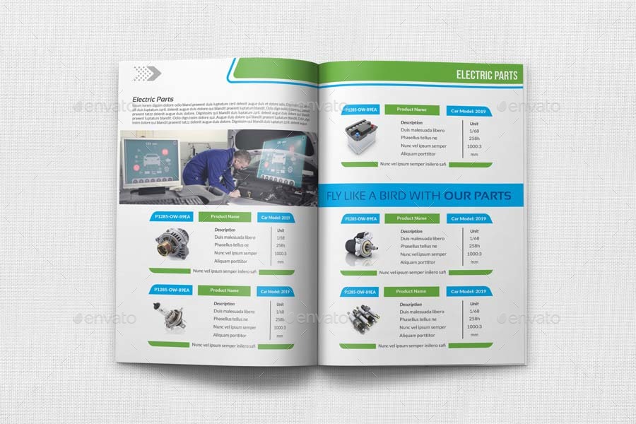 Auto Parts Catalog Brochure Bundle Template Vol.3, Print Templates