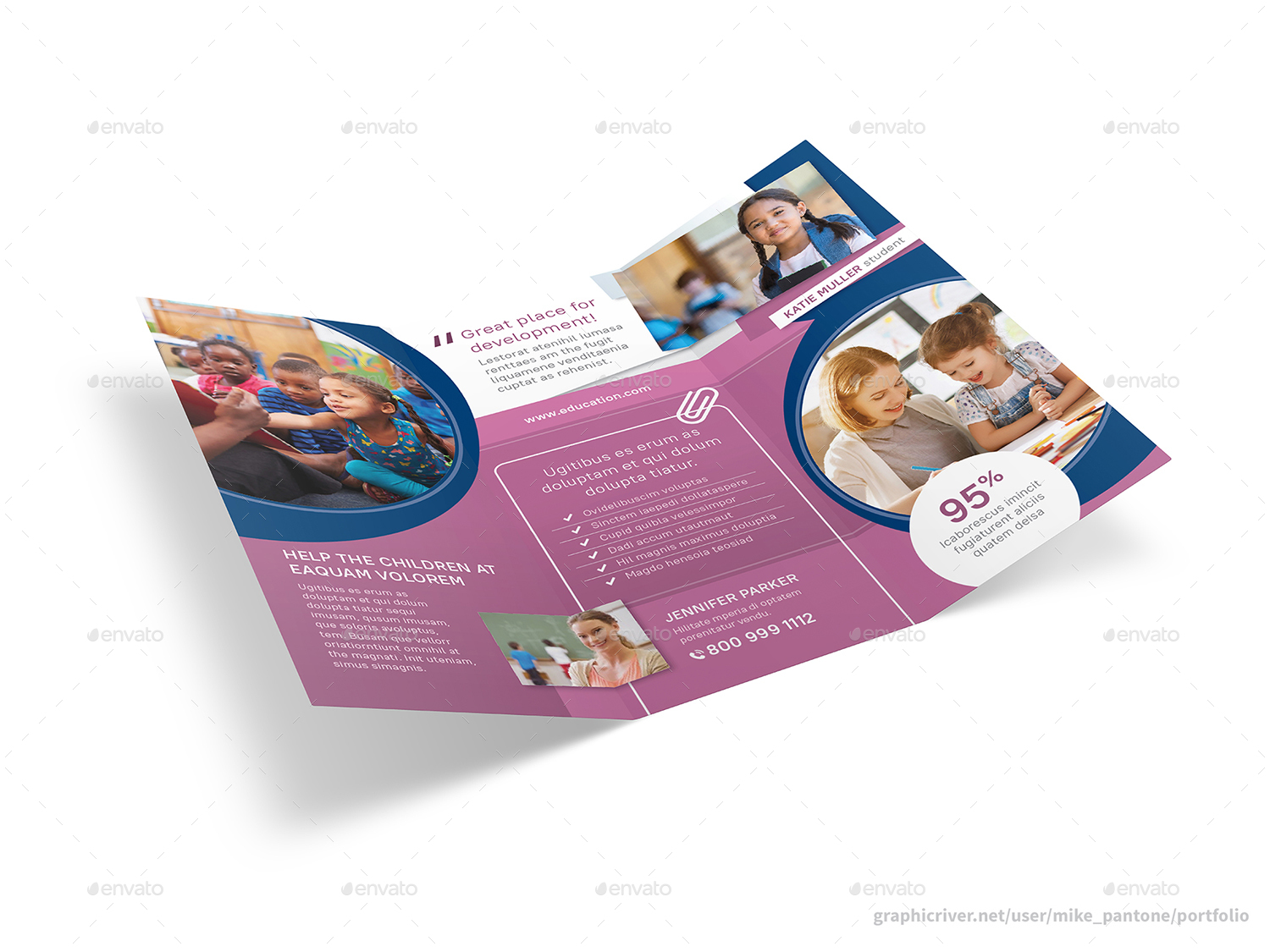 Elementary School Trifold Brochure, Print Templates | GraphicRiver