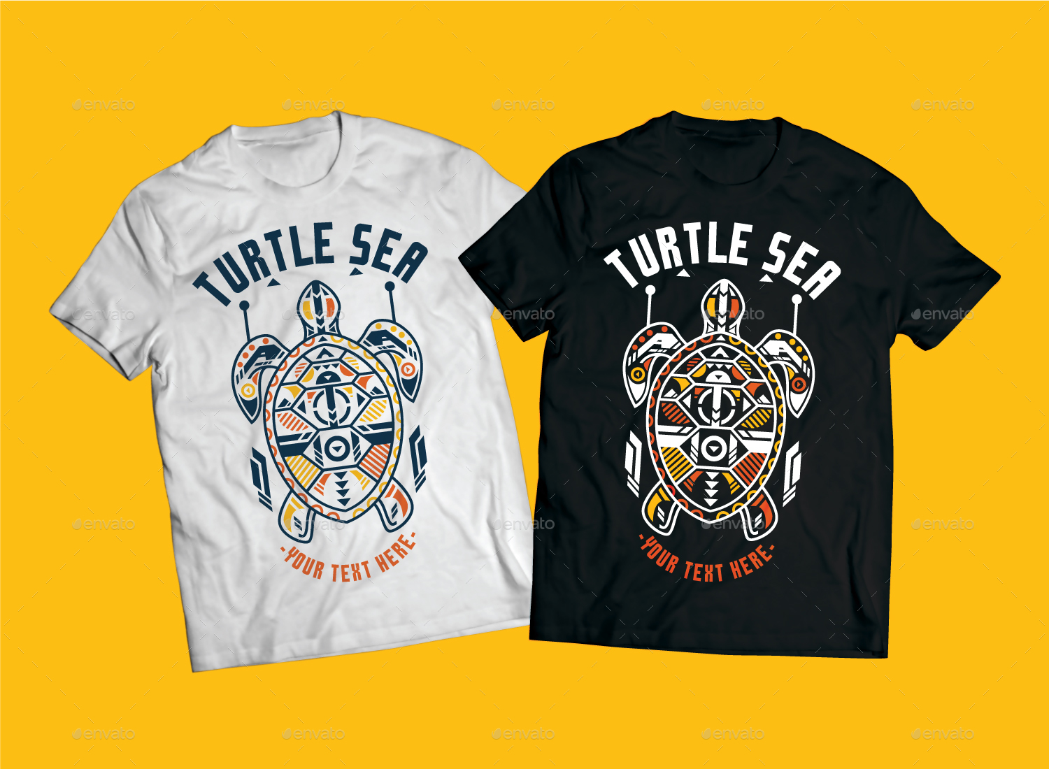 Turtle Sea T-Shirt Design, T-Shirts | GraphicRiver