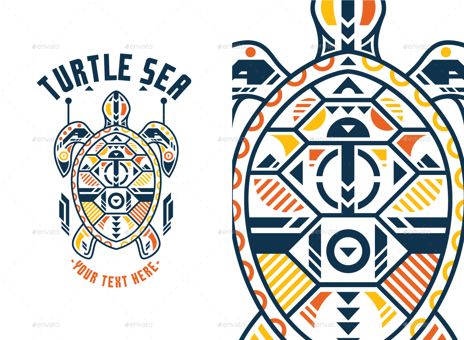 Turtle Sea T-Shirt Design, T-Shirts | GraphicRiver