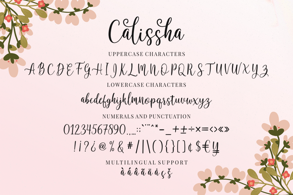 Calissha Font Duo, Fonts | GraphicRiver