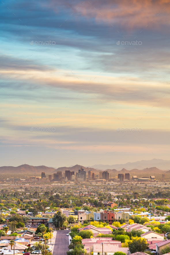 Phoenix, Arizona, USA downtown cityscape Stock Photo by SeanPavone