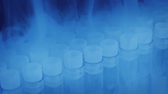 Cold Vapor Chills Tubes In Laboratory, Stock Footage | VideoHive