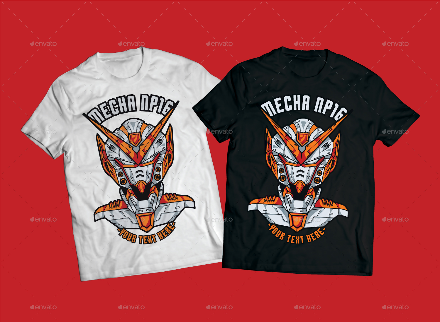 Mecha NP16 T-Shirt Design, T-Shirts | GraphicRiver