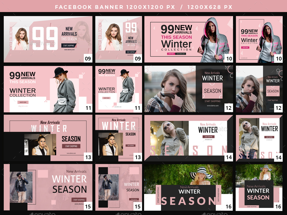 50 Facebook Fashion Banners, Web Elements | GraphicRiver
