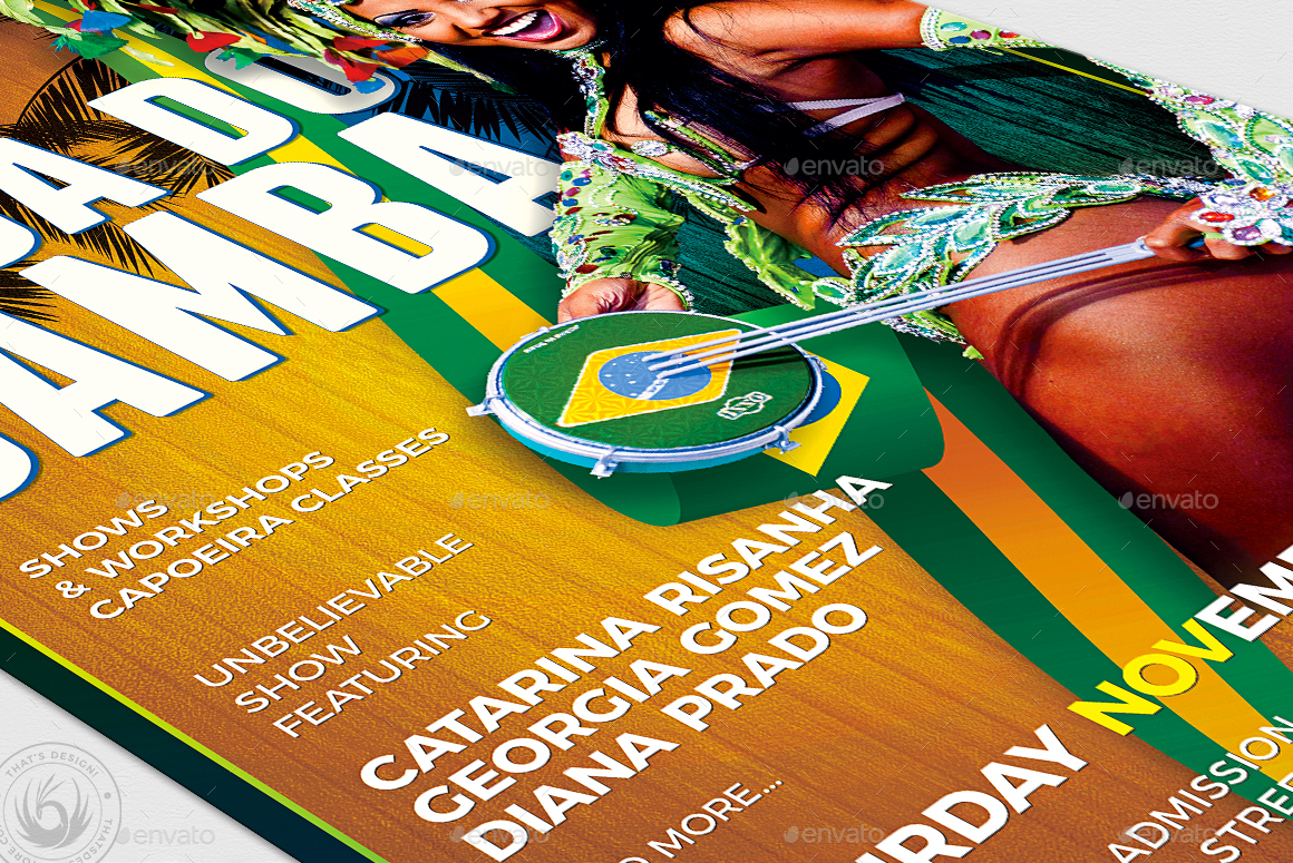 Samba Flyer Template, Print Templates | GraphicRiver