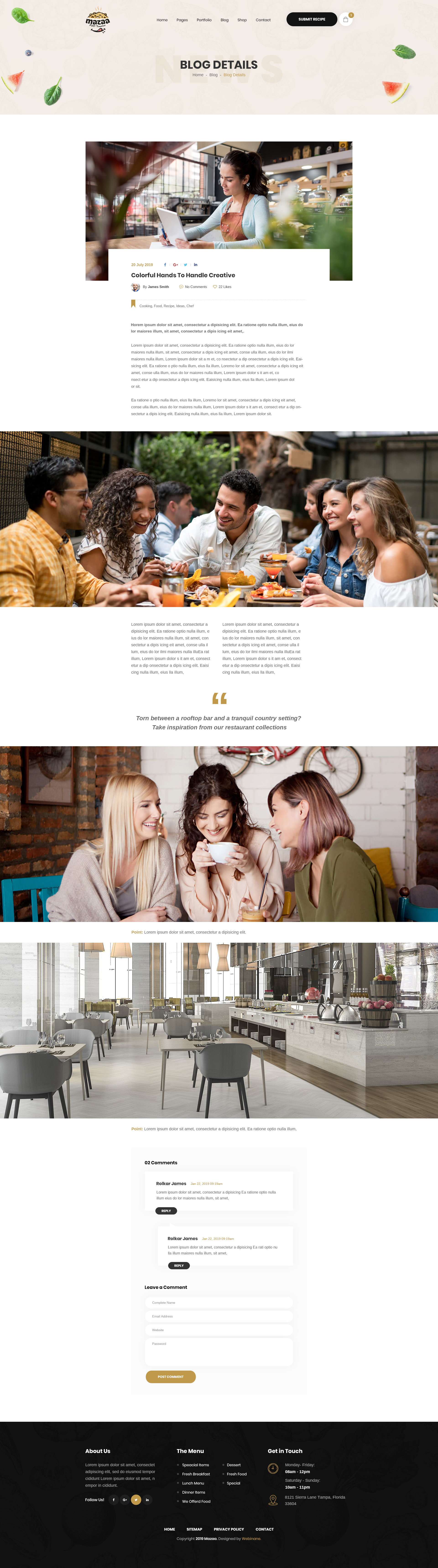 Mazaa - A PSD Template for Cooking Recipes Portal by webinaneHTML ...