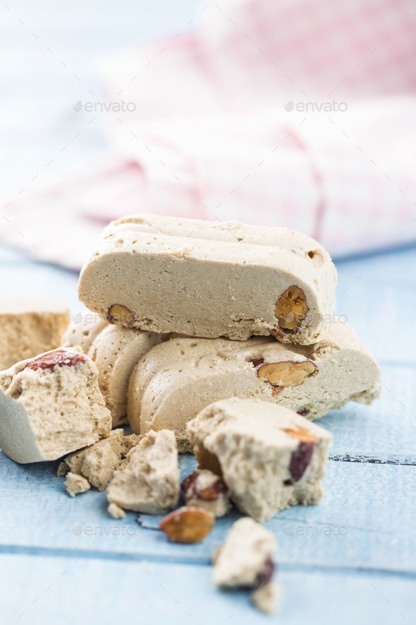 Sweet halva dessert slices Stock Photo by jirkaejc | PhotoDune