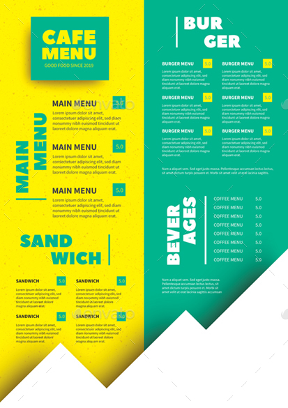 Cafe Menu, Print Templates | GraphicRiver