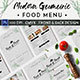 Modern Geometric Food Menu, Print Templates | GraphicRiver