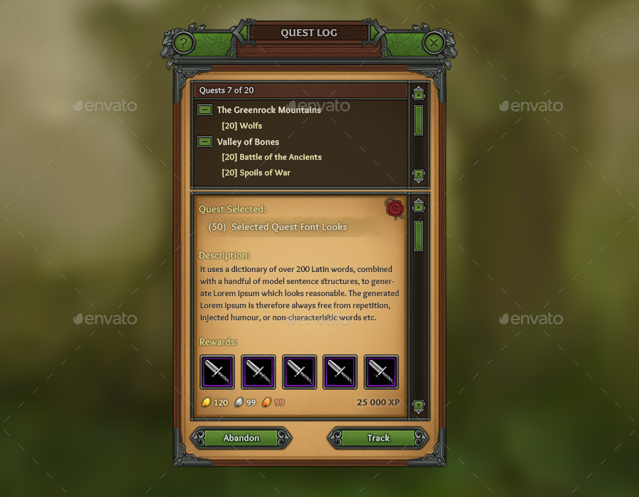 Ranger - RPG User Interface, Game Assets | GraphicRiver