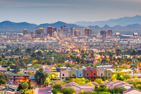 Phoenix, Arizona, USA downtown cityscape Stock Photo by SeanPavone