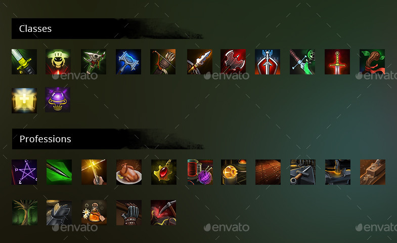 Fantasy RPG Icons, Game Assets | GraphicRiver