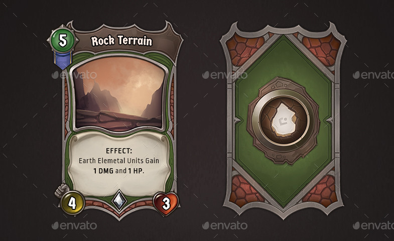 Elemental Card - Earth, Game Assets | GraphicRiver