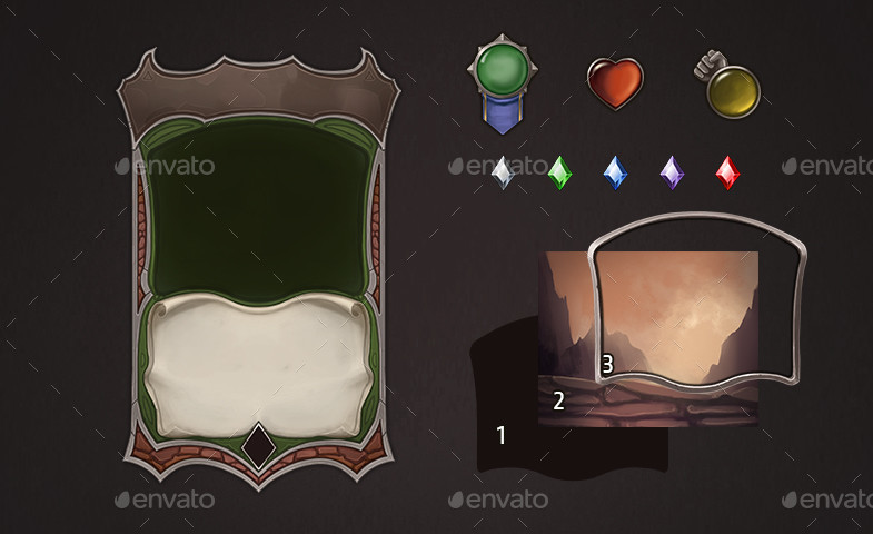 Elemental Card - Earth, Game Assets | GraphicRiver