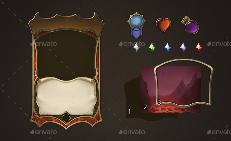 Elemental Card - Fire, Game Assets | GraphicRiver