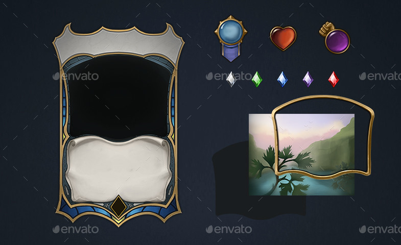 Elemental Card - Light, Game Assets | GraphicRiver