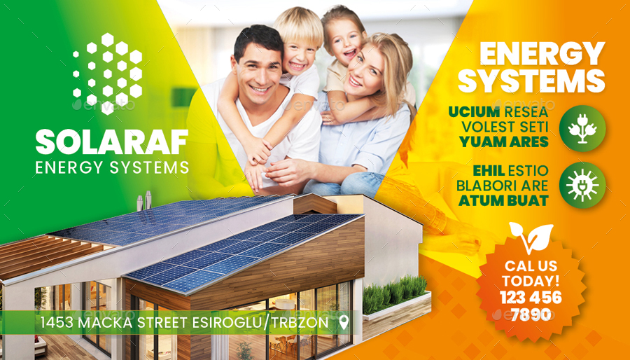 Solar Energy Business Card Templates, Print Templates | GraphicRiver