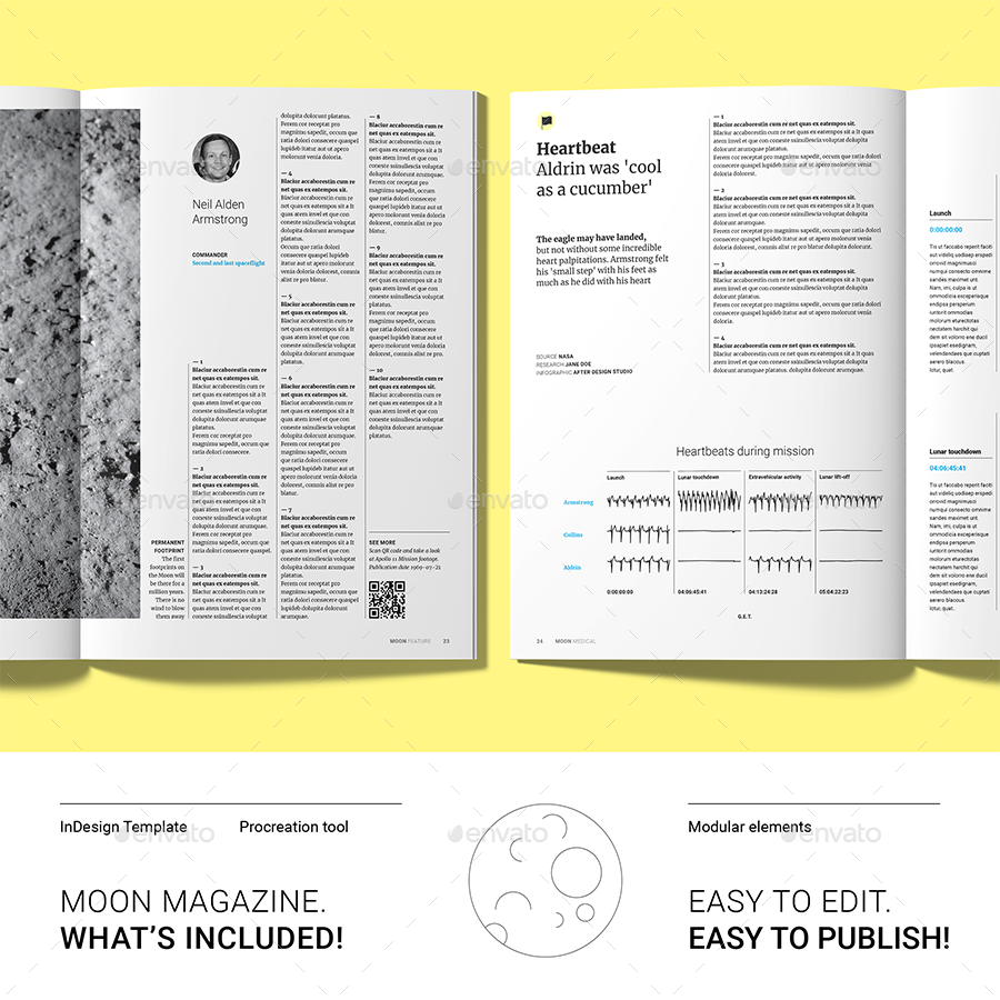 Moon | InDesign Template, Print Templates | GraphicRiver
