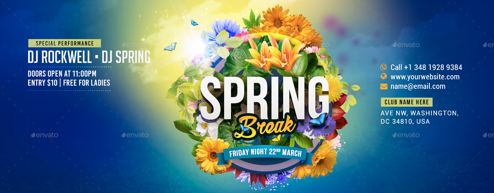 Spring Social Media Pack, Web Elements | GraphicRiver