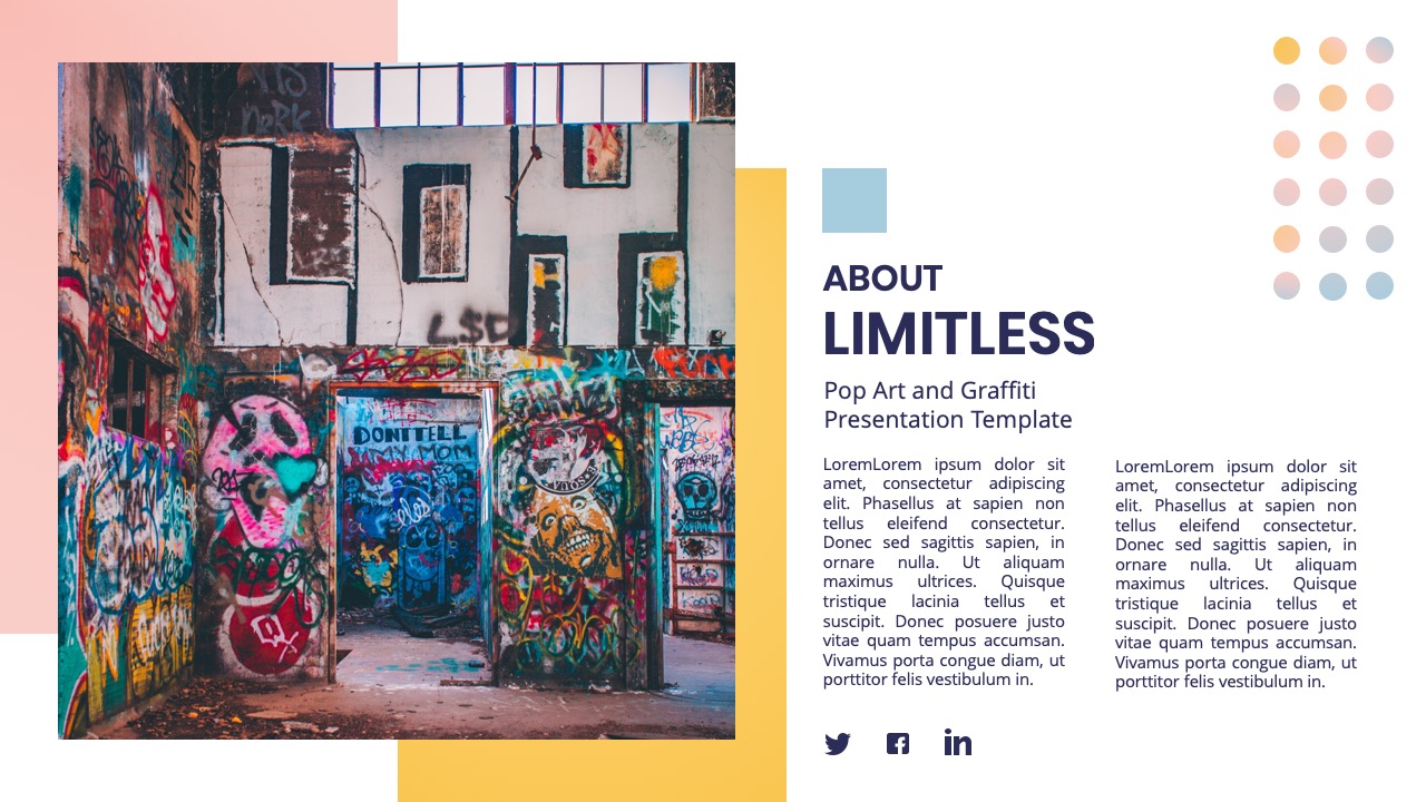 Limitless - Pop Art & Graffiti PowerPoint Template, Presentation Templates