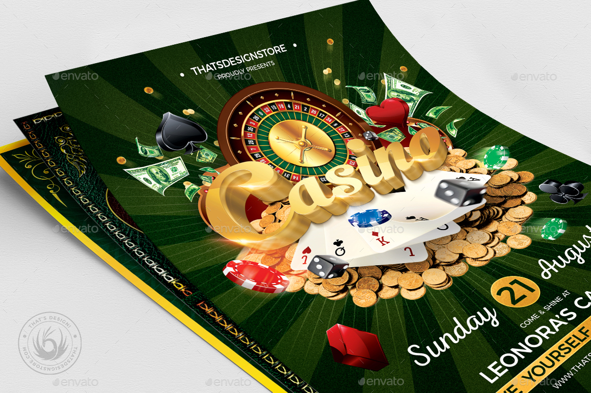 Poker and Casino Flyer Bundle, Print Templates | GraphicRiver