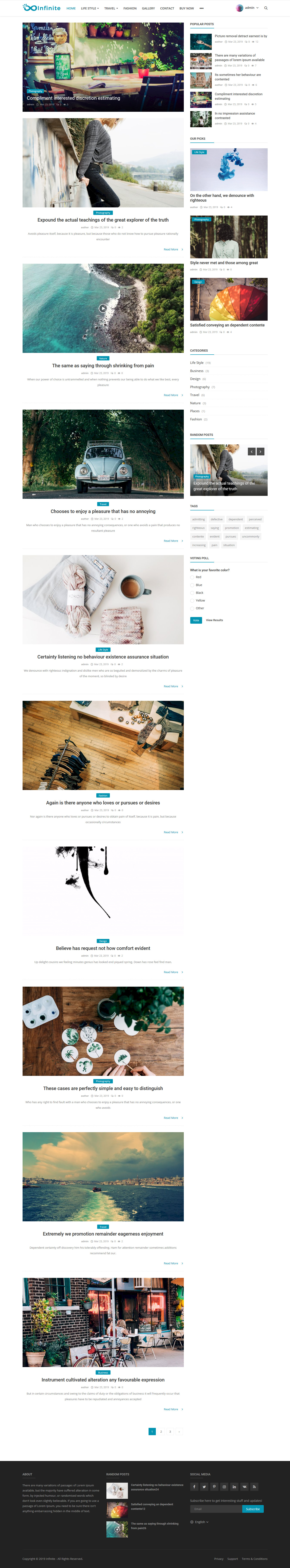 Infinite Blog And Magazine Script By Codingest Codecanyon