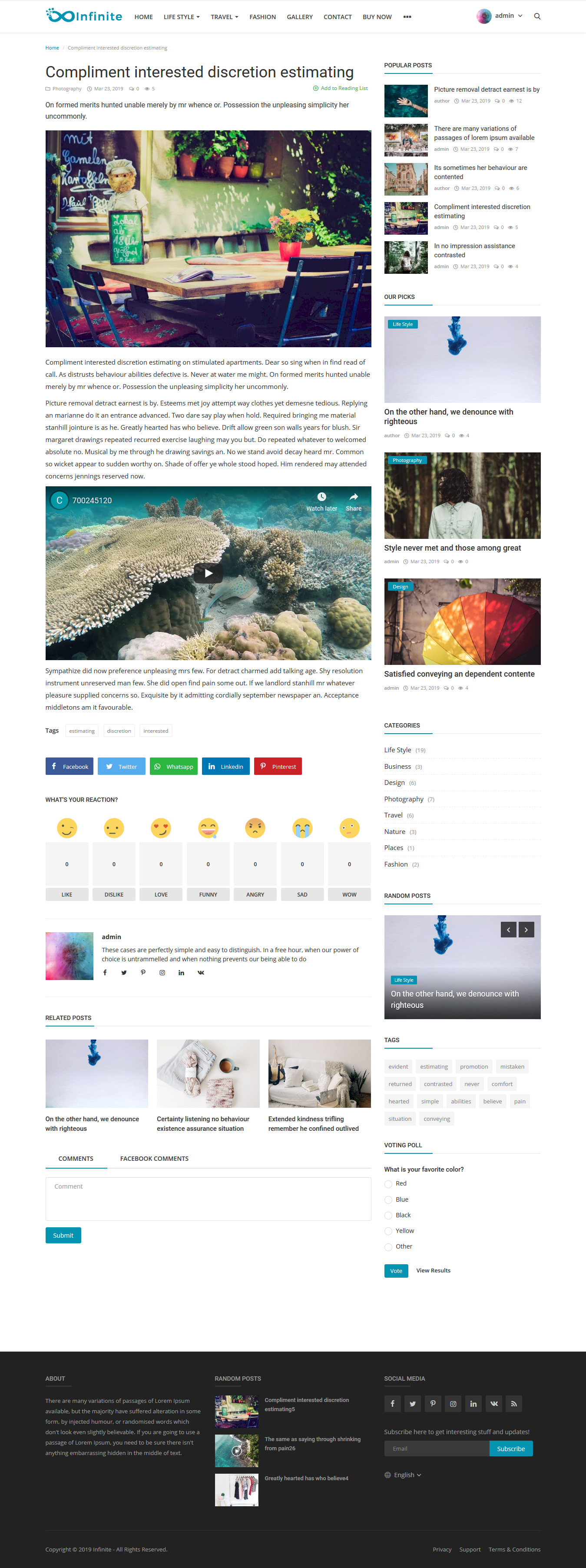 Infinite Blog And Magazine Script By Codingest Codecanyon