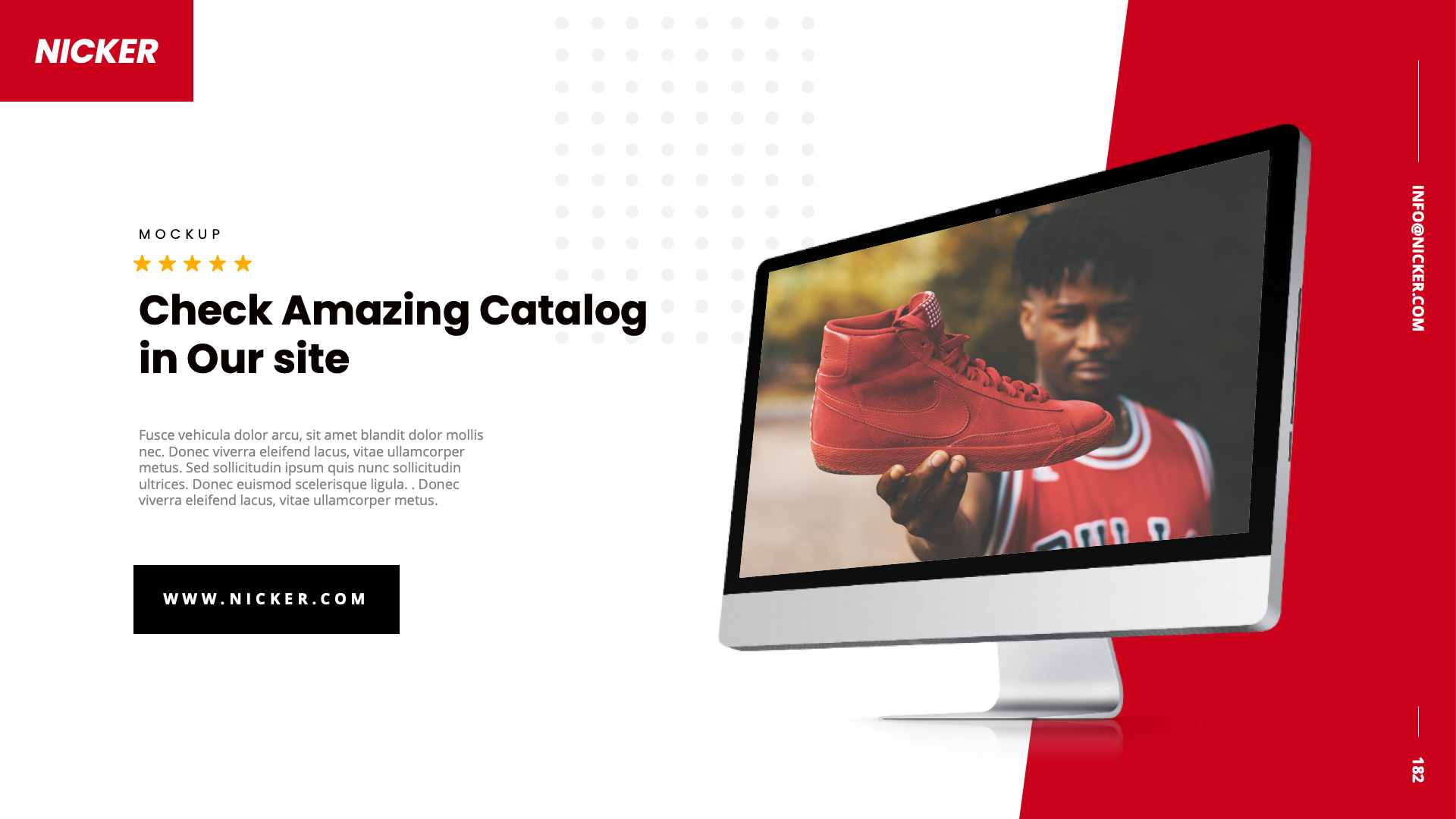 Nicker - Shoes & Sneakers Powerpoint Template, Presentation Templates
