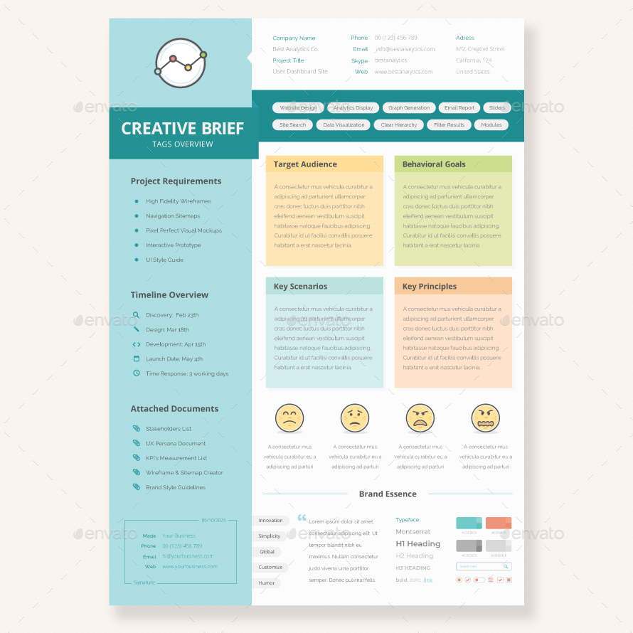 UX Workflow - Creative Brief, Print Templates | GraphicRiver