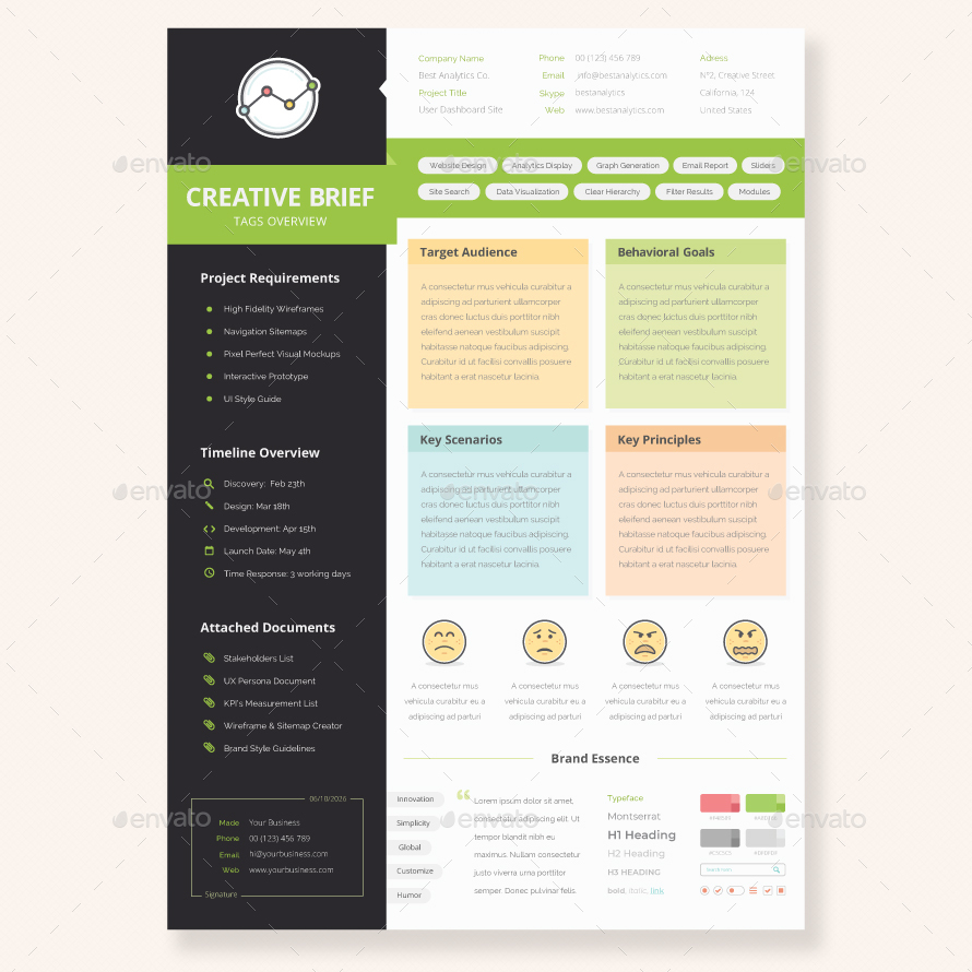 UX Workflow - Creative Brief, Print Templates | GraphicRiver