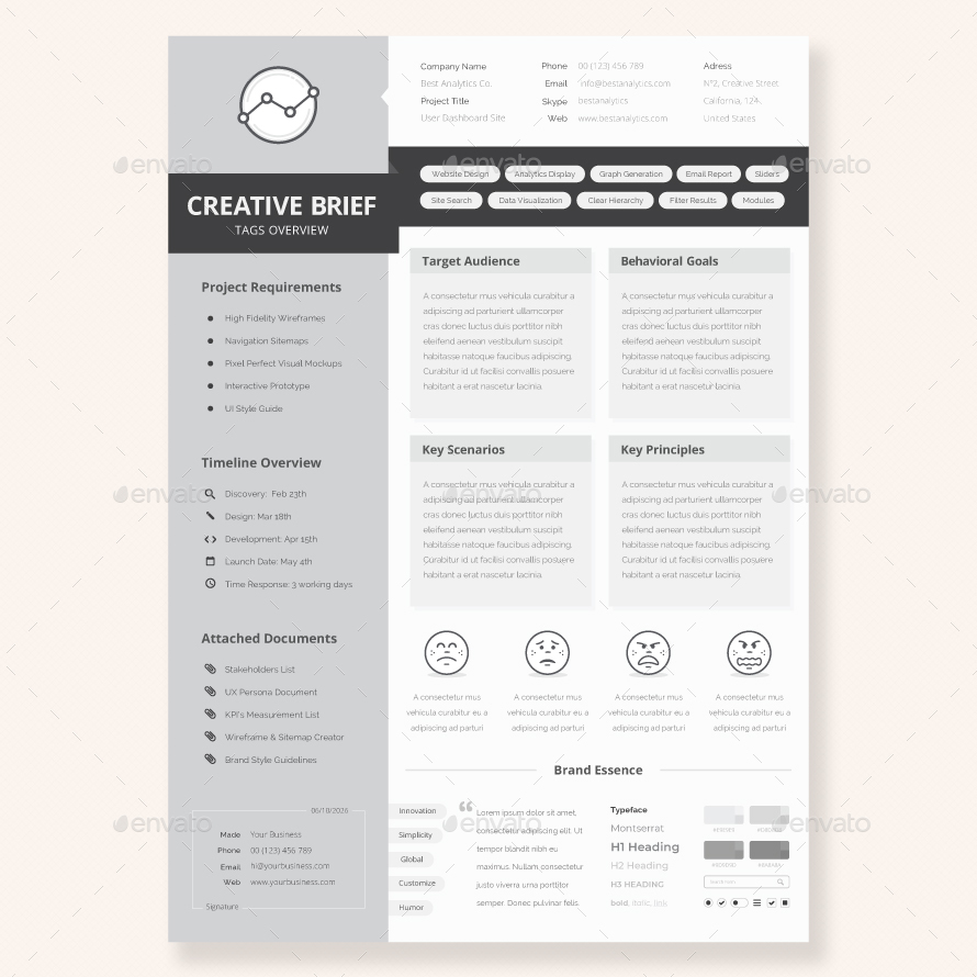 UX Workflow - Creative Brief, Print Templates | GraphicRiver