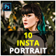 10 Insta Portrait Photoshop Actions, Add-ons | GraphicRiver