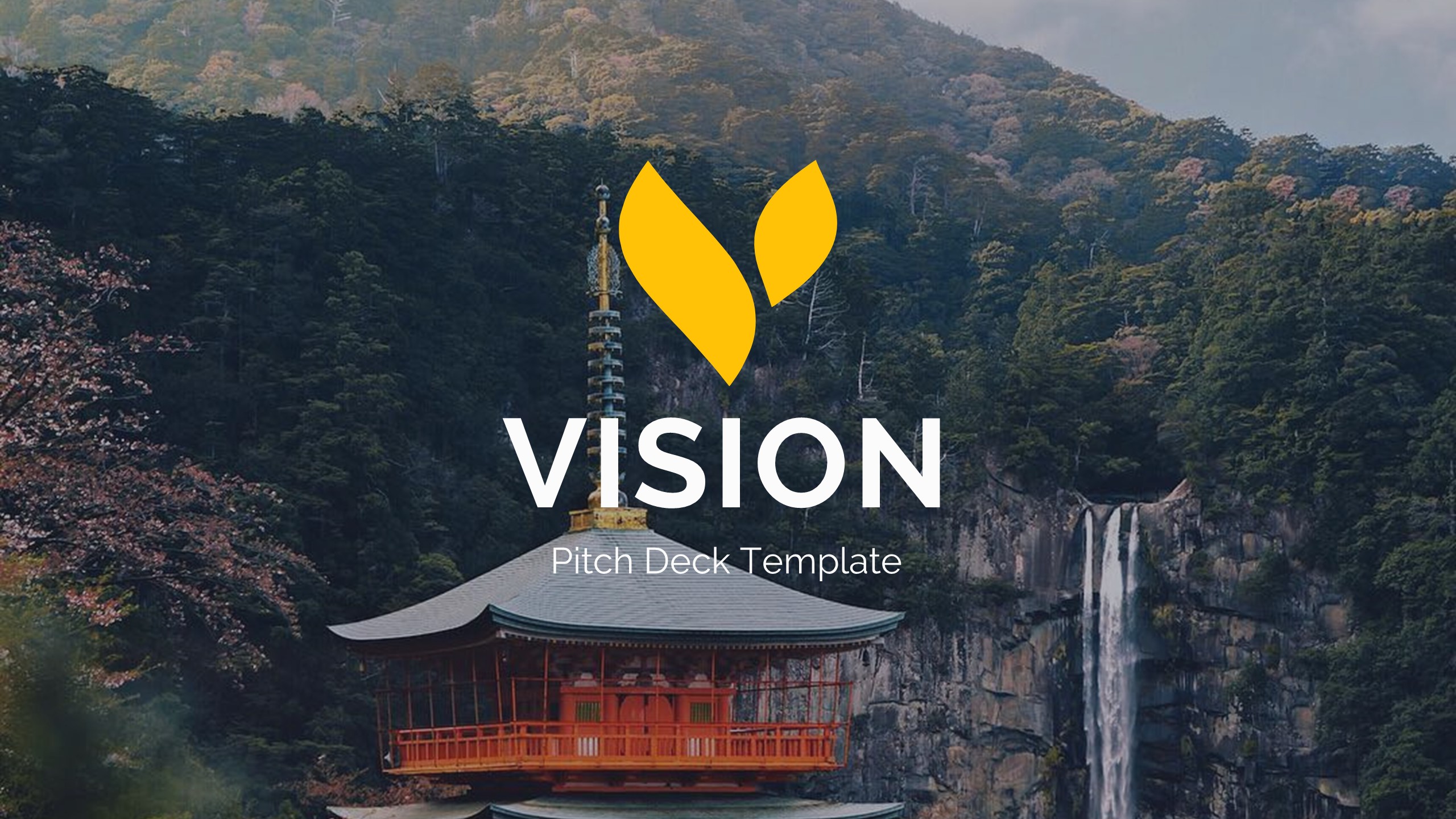 Vision Board Pitch Deck Powerpoint Template, Presentation Templates