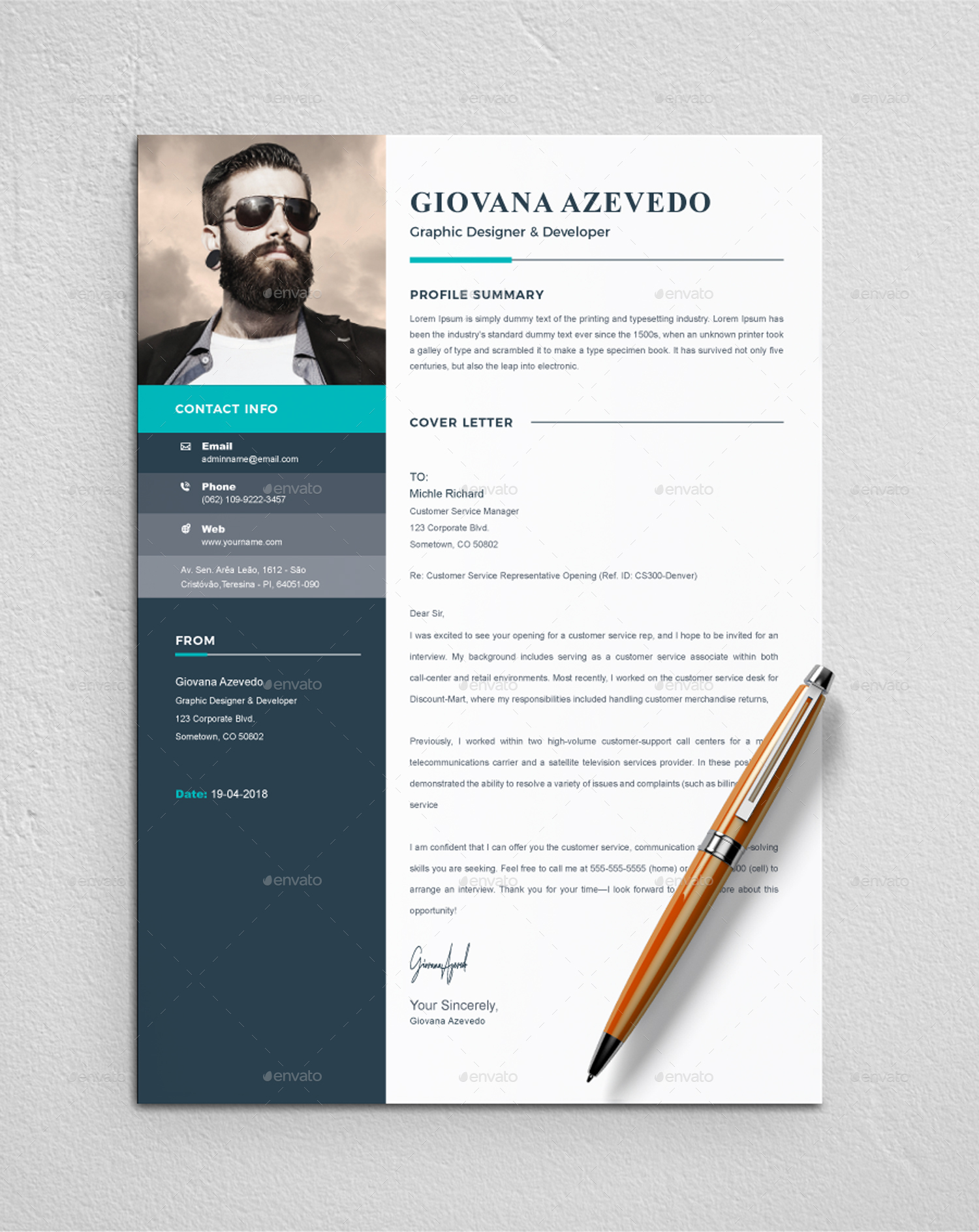 CV Template, Print Templates | GraphicRiver