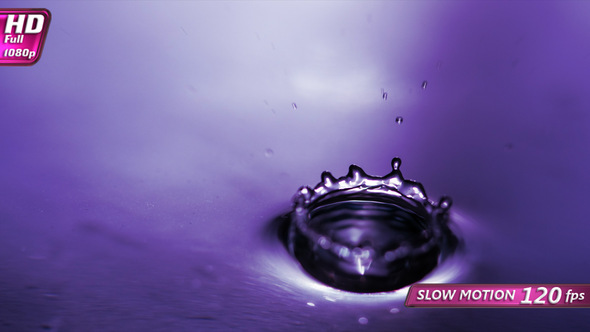 Splashes Caused By Falling Drops, Stock Footage | VideoHive