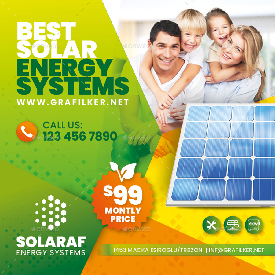 Solar Energy Instagram Templates, Web Elements | GraphicRiver